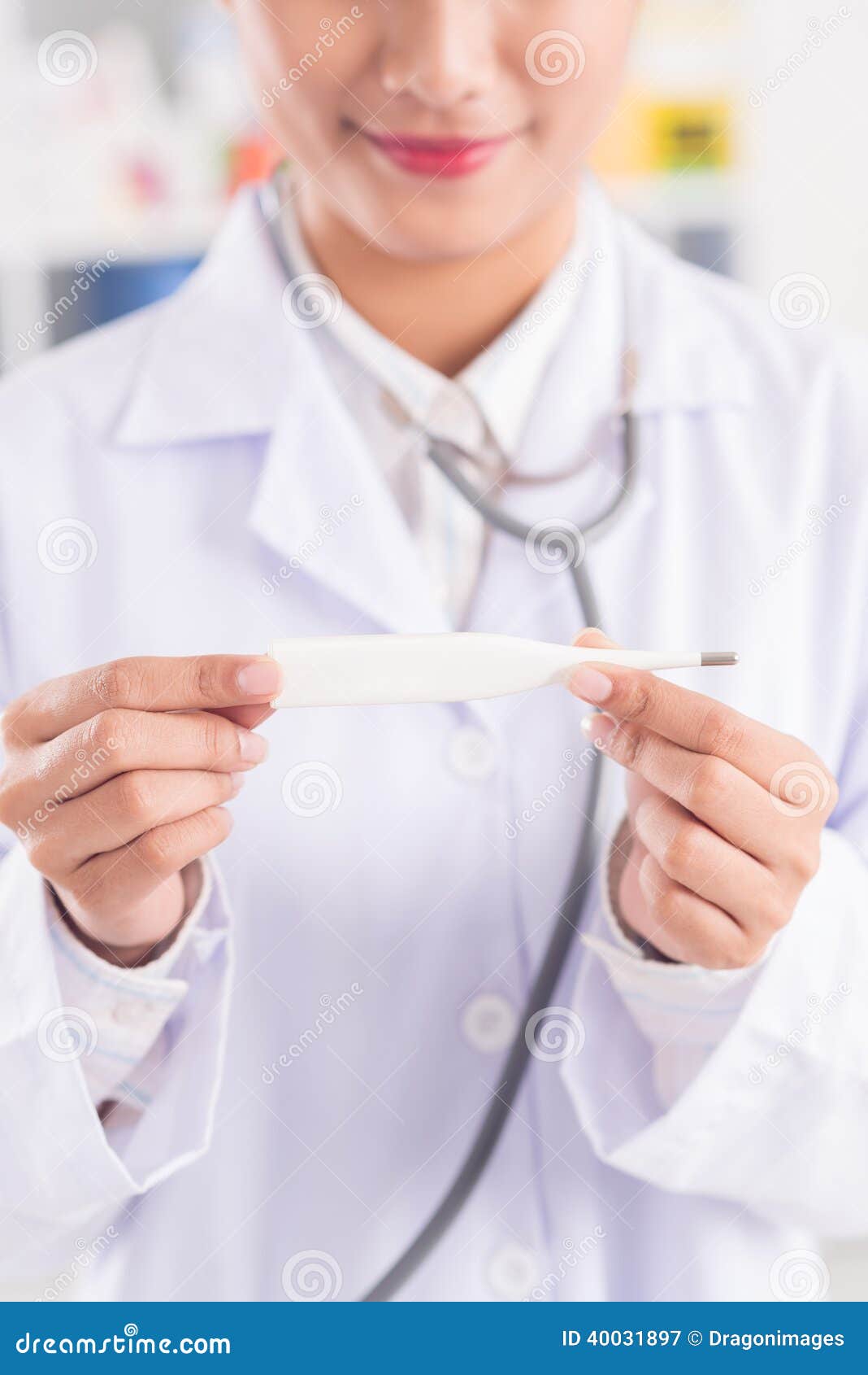 Checking temperature stock image. Image of adult, clinician - 40031897