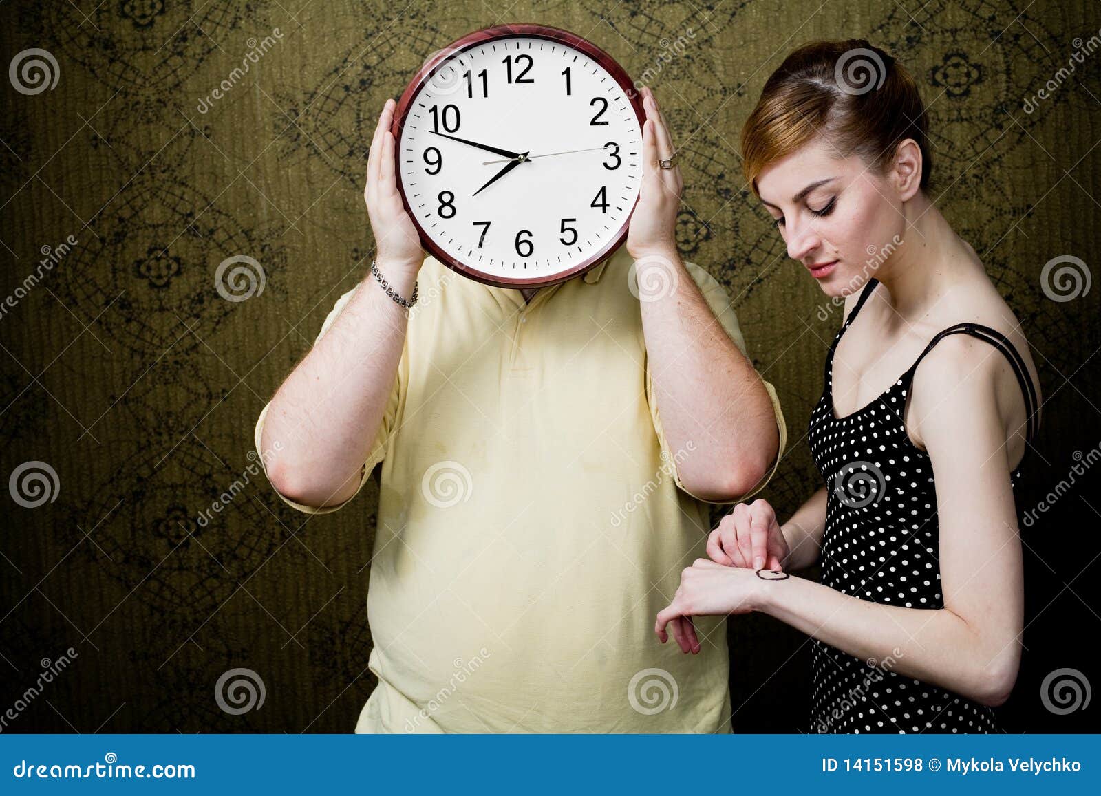 Checking time stock photo. Image of male, clock, occupation - 14151598
