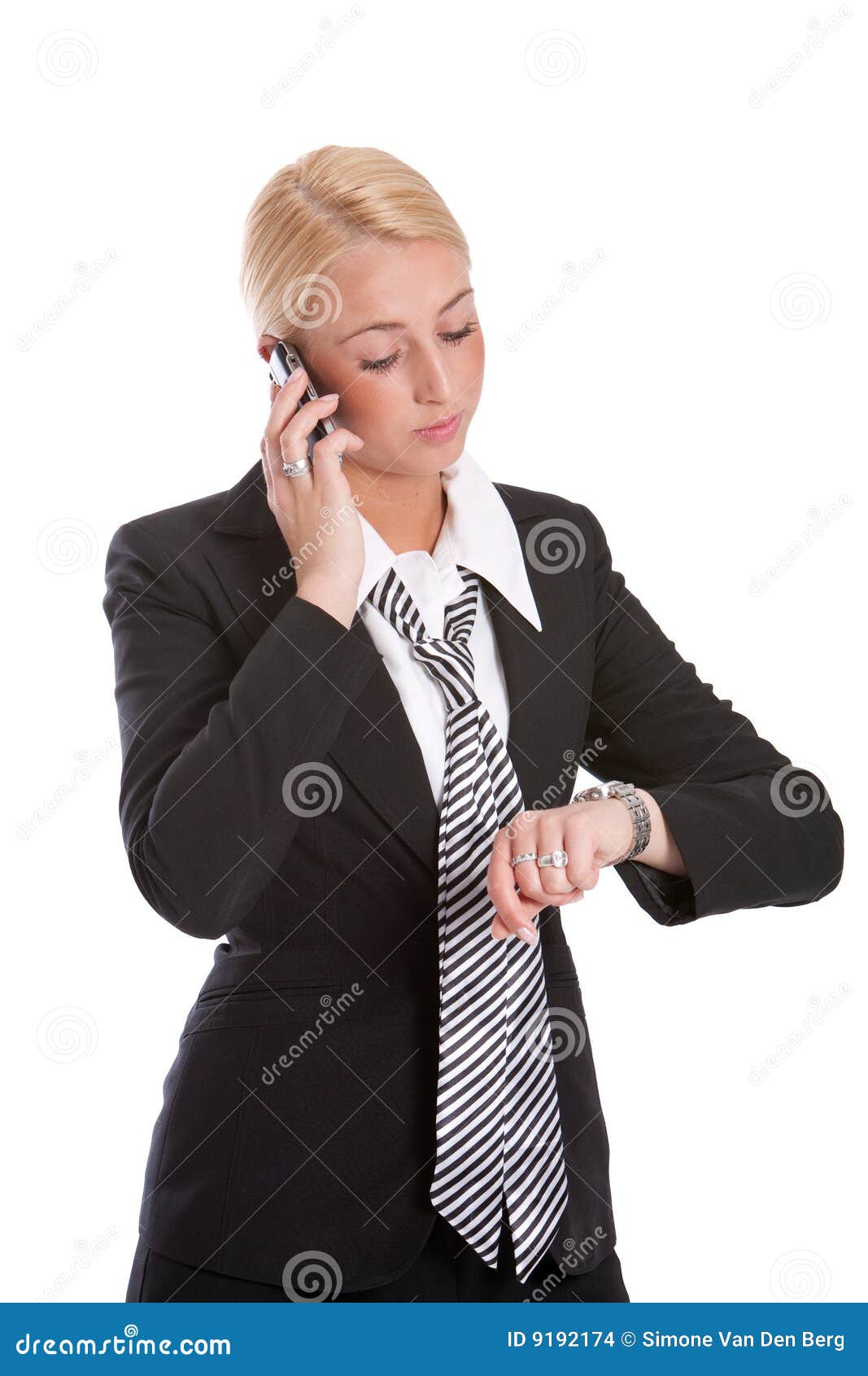 Checking the time stock photo. Image of phone, checking - 9192174