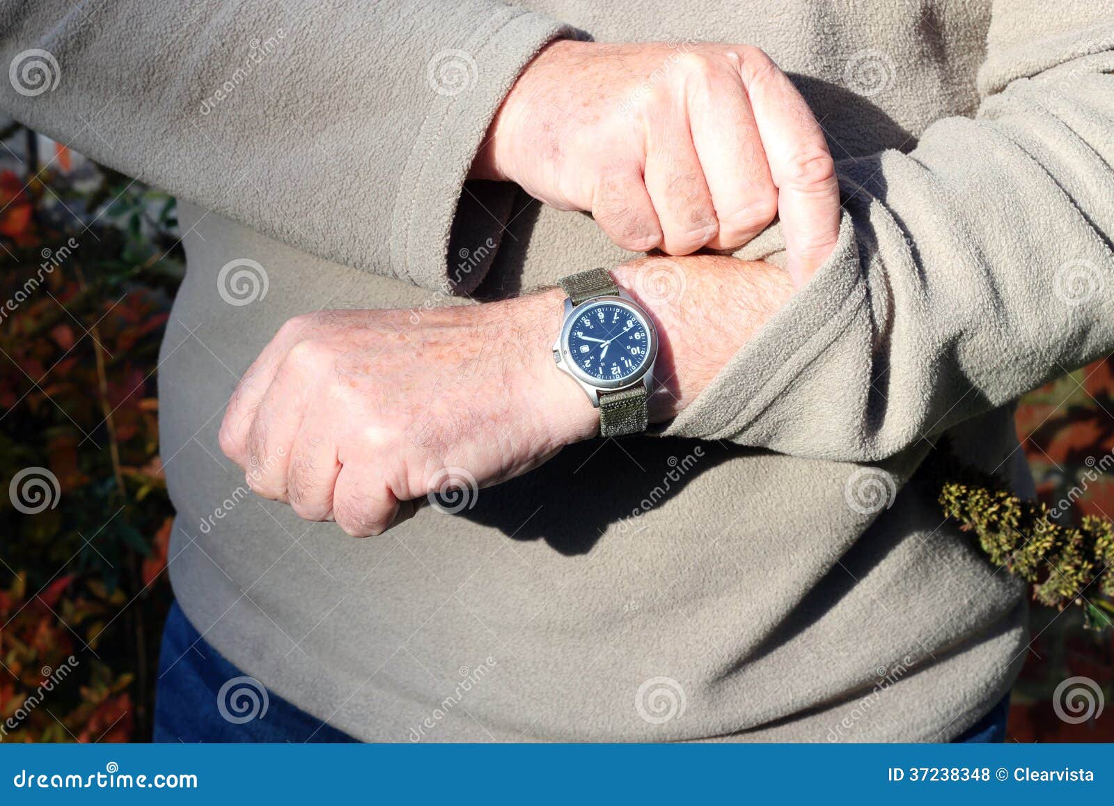 Checking the Time on a Watch. Stock Photo - Image of watch, wristwatch ...