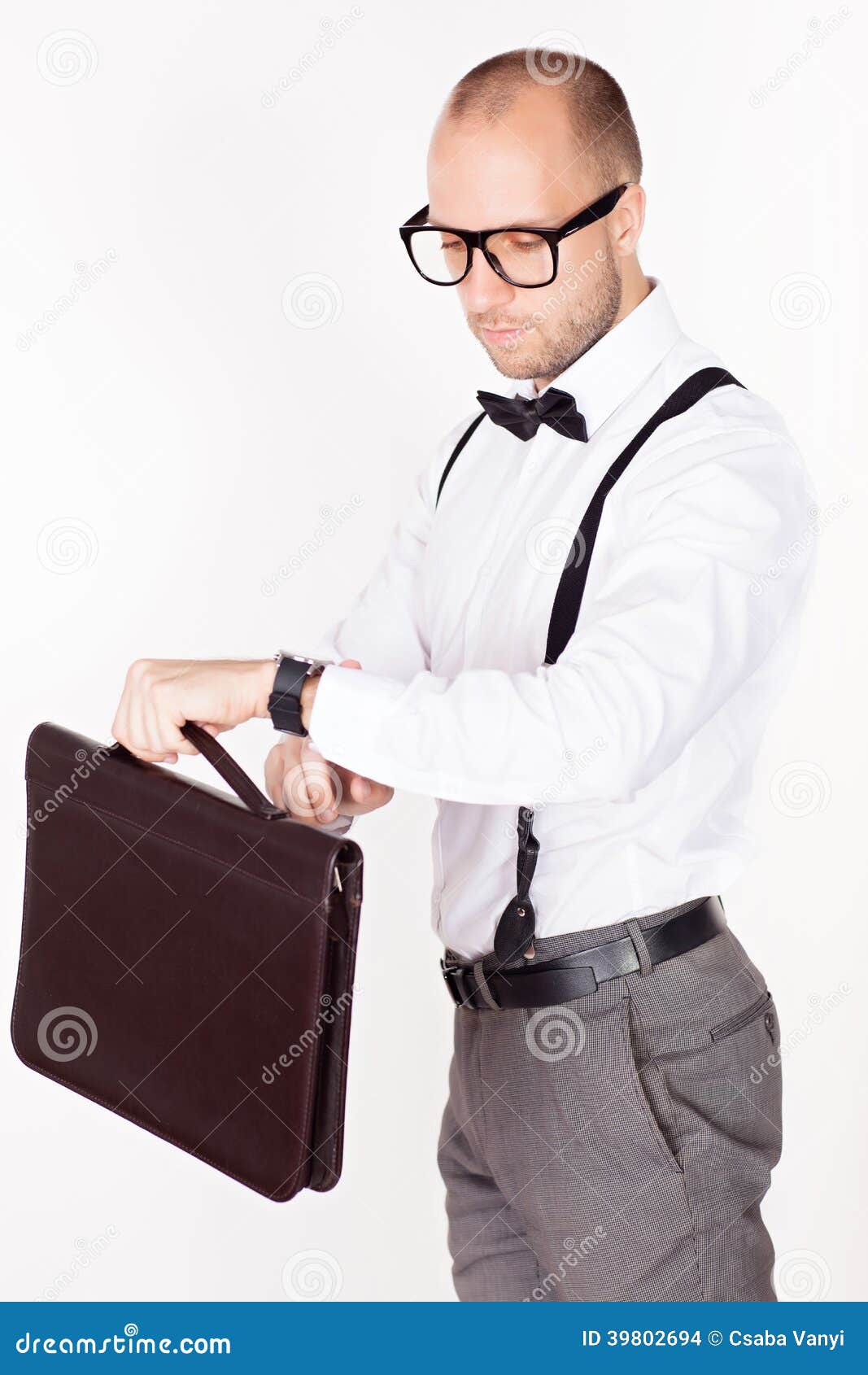 Checking the time stock photo. Image of suit, look, watch - 39802694
