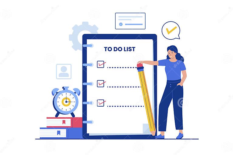 Checking on to do list stock illustration. Illustration of form - 315295164