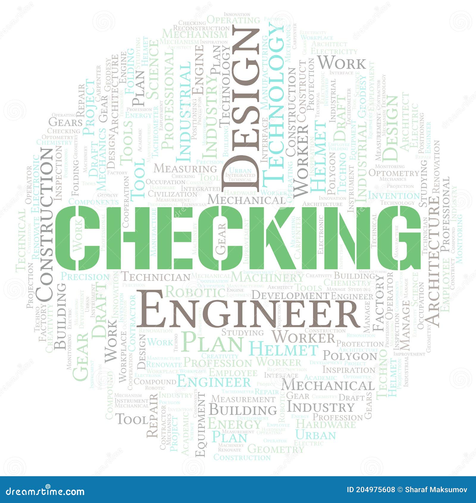 Checking Typography Word Cloud Create with the Text only Stock ...