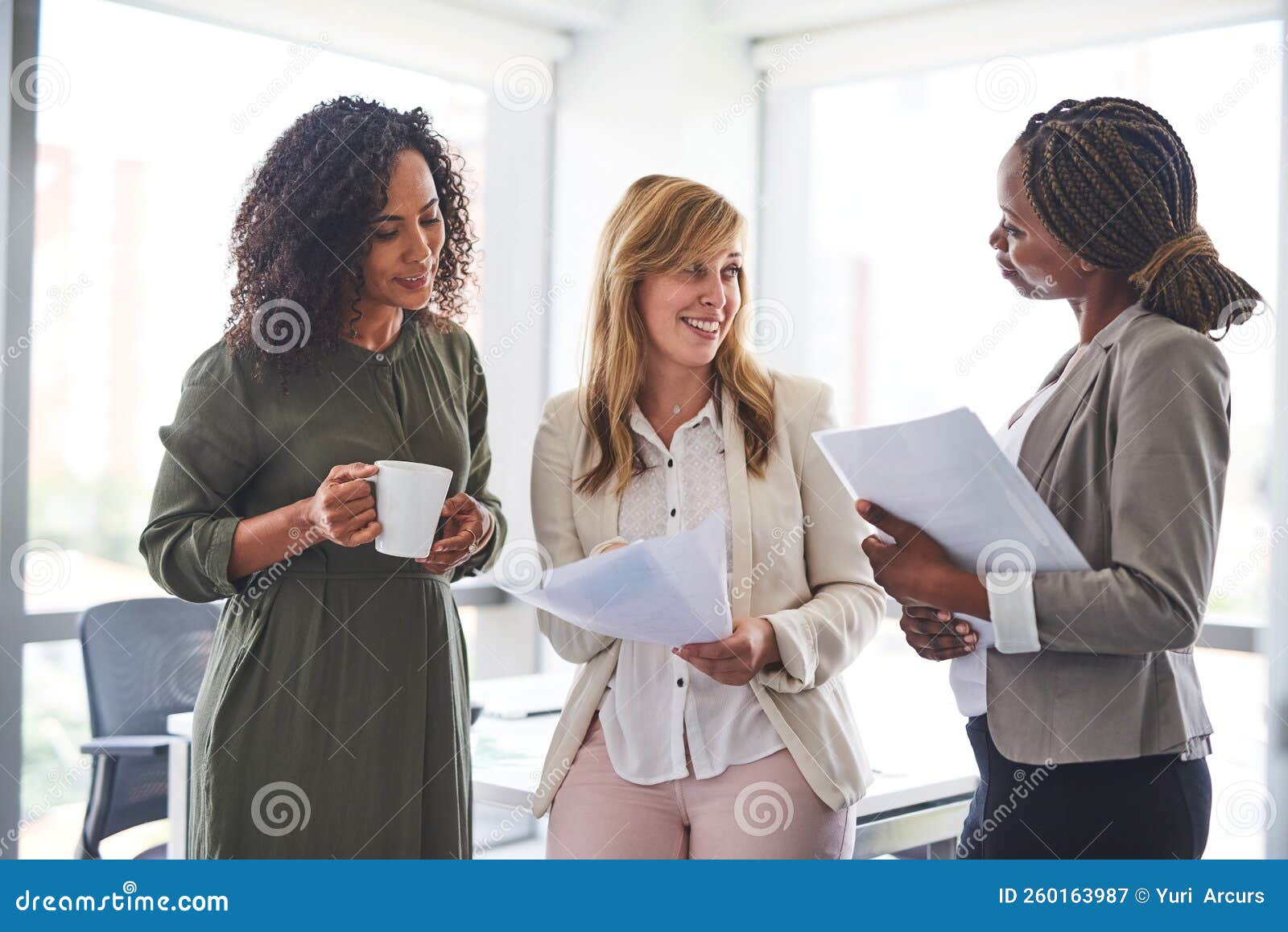 Checking Up on Paperwork Making Sure Its Correct. a Group of ...