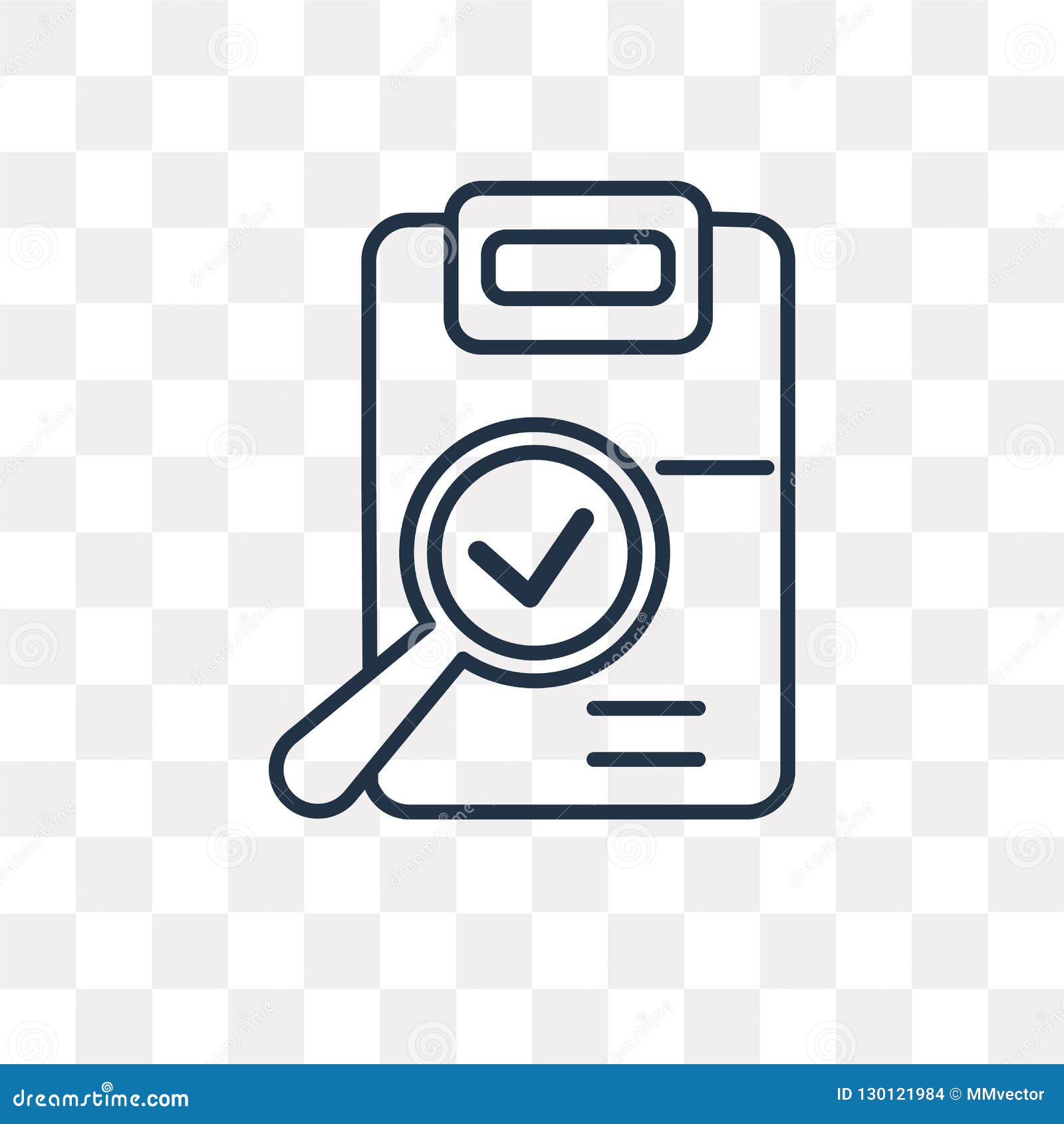 Checking Vector Icon Isolated On Transparent Background, Linear ...