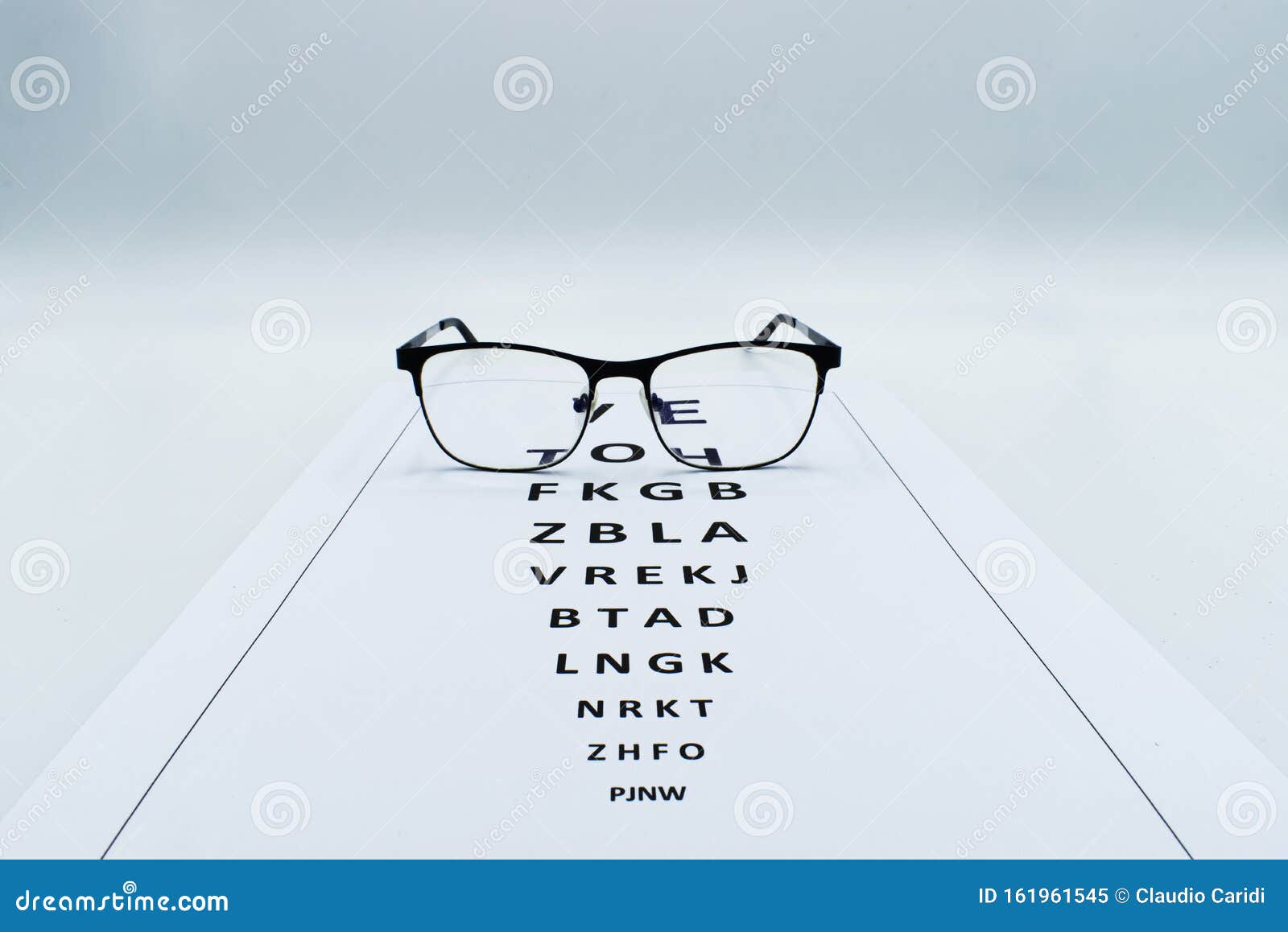 Checking Vision Table with Glasses. Ophthalmologist Accessories ...