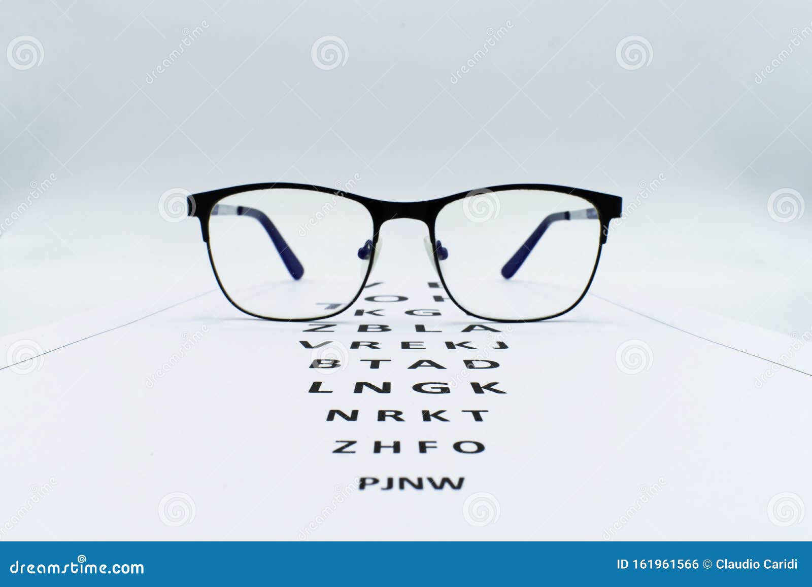 Checking Vision Table with Glasses. Ophthalmologist Accessories ...