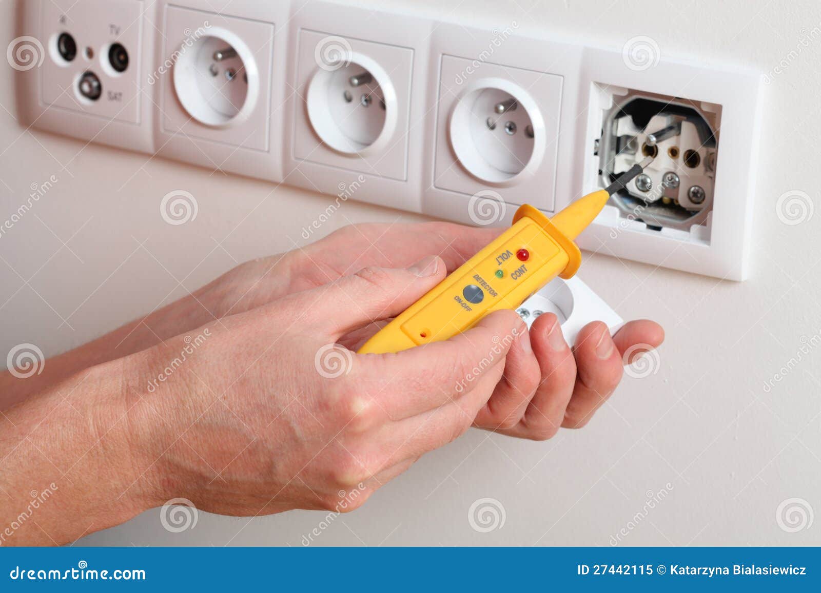 Checking voltage stock image. Image of house, plug, connecting - 27442115