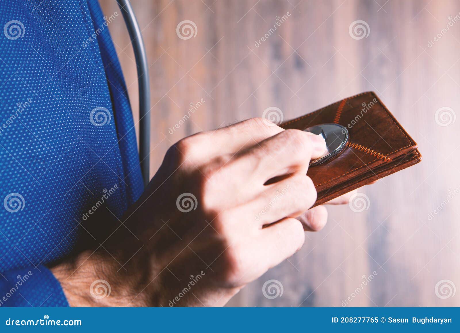 Checking a Wallet with a Stethoscope Stock Image - Image of check ...