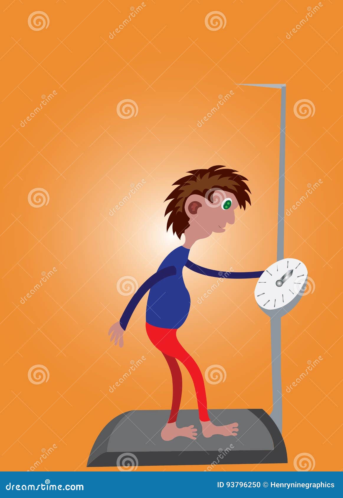 Checking weight 1 stock vector. Illustration of scraggy - 93796250