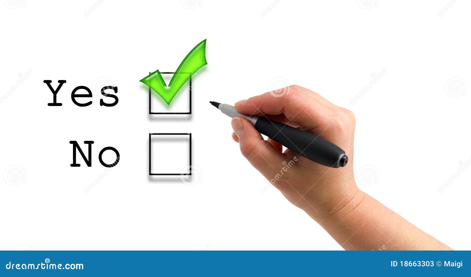 Checking yes box stock image. Image of positive, concept - 18663303