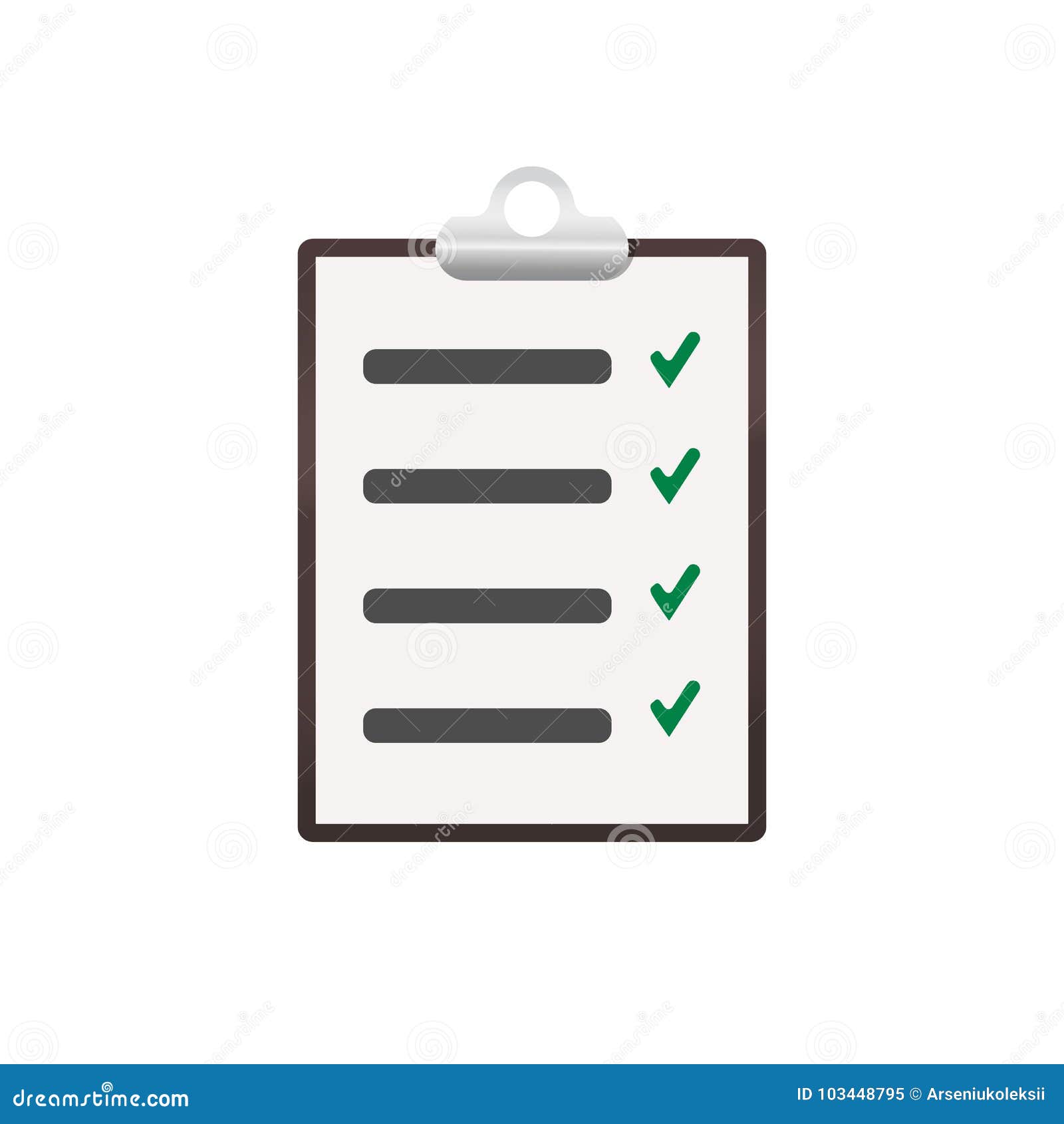 Checklist illustration de vecteur. Illustration du choix - 103448795