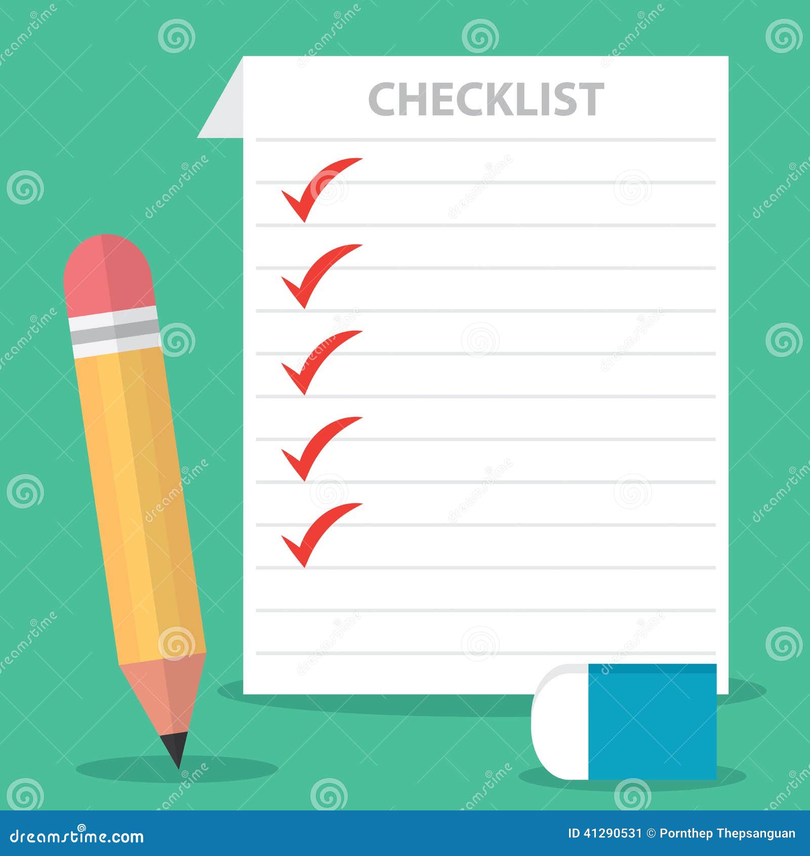 Checklist ilustración del vector. Ilustración de borrador - 41290531