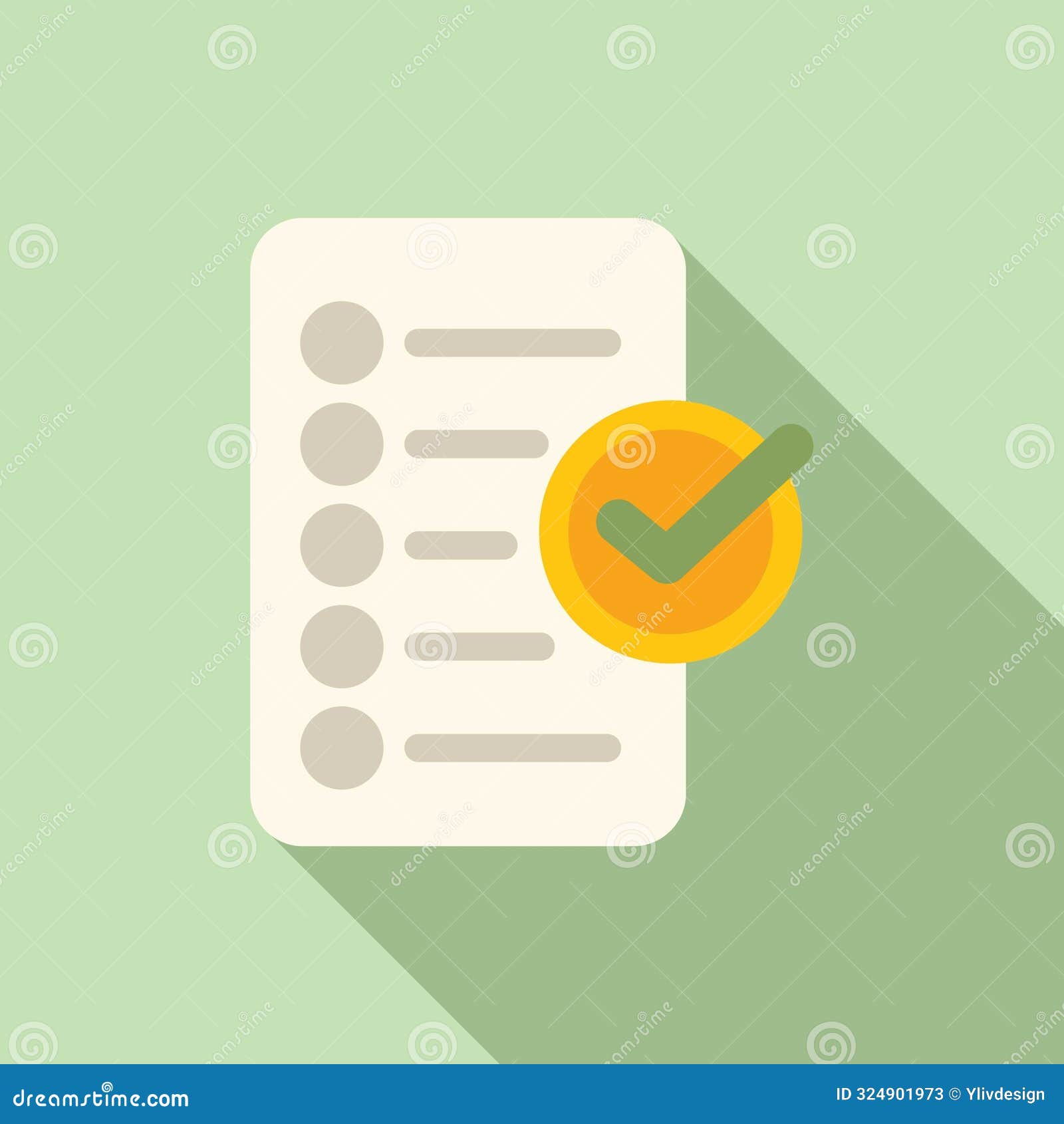 Checklist with Approved Checkmark Icon for Task Management and ...