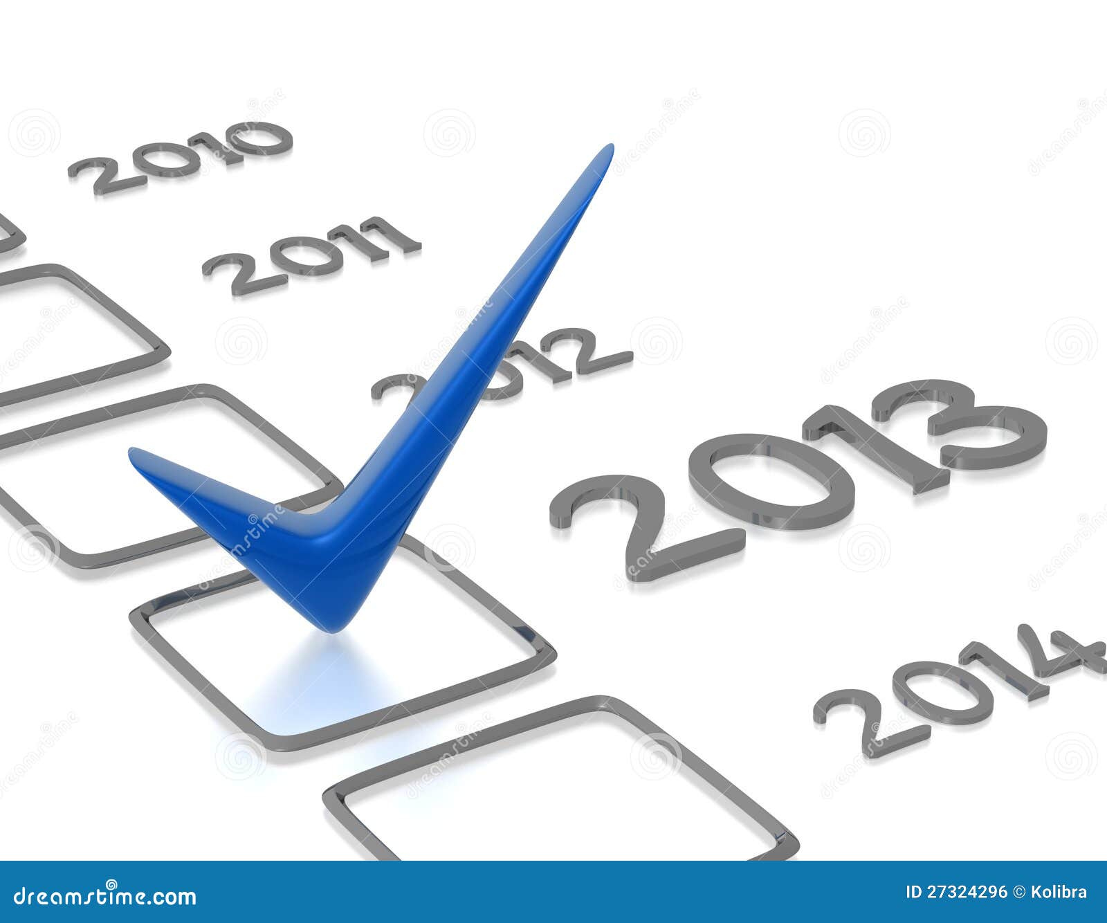 Checklist with Blue New 2013 Year Check Stock Illustration ...