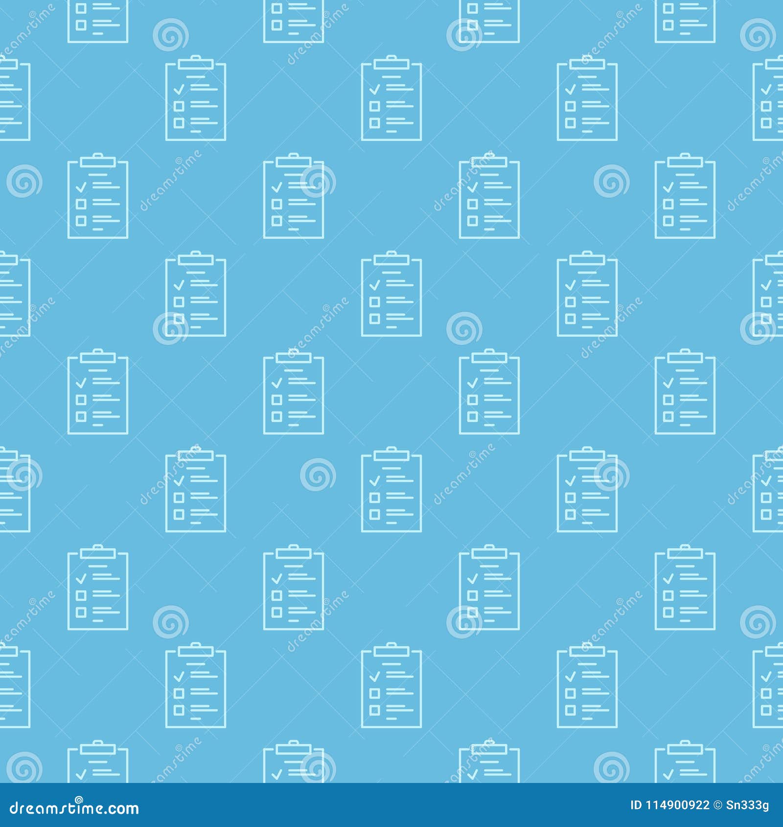 Checklist Blue Vector Linear Seamless Pattern or Background Stock ...