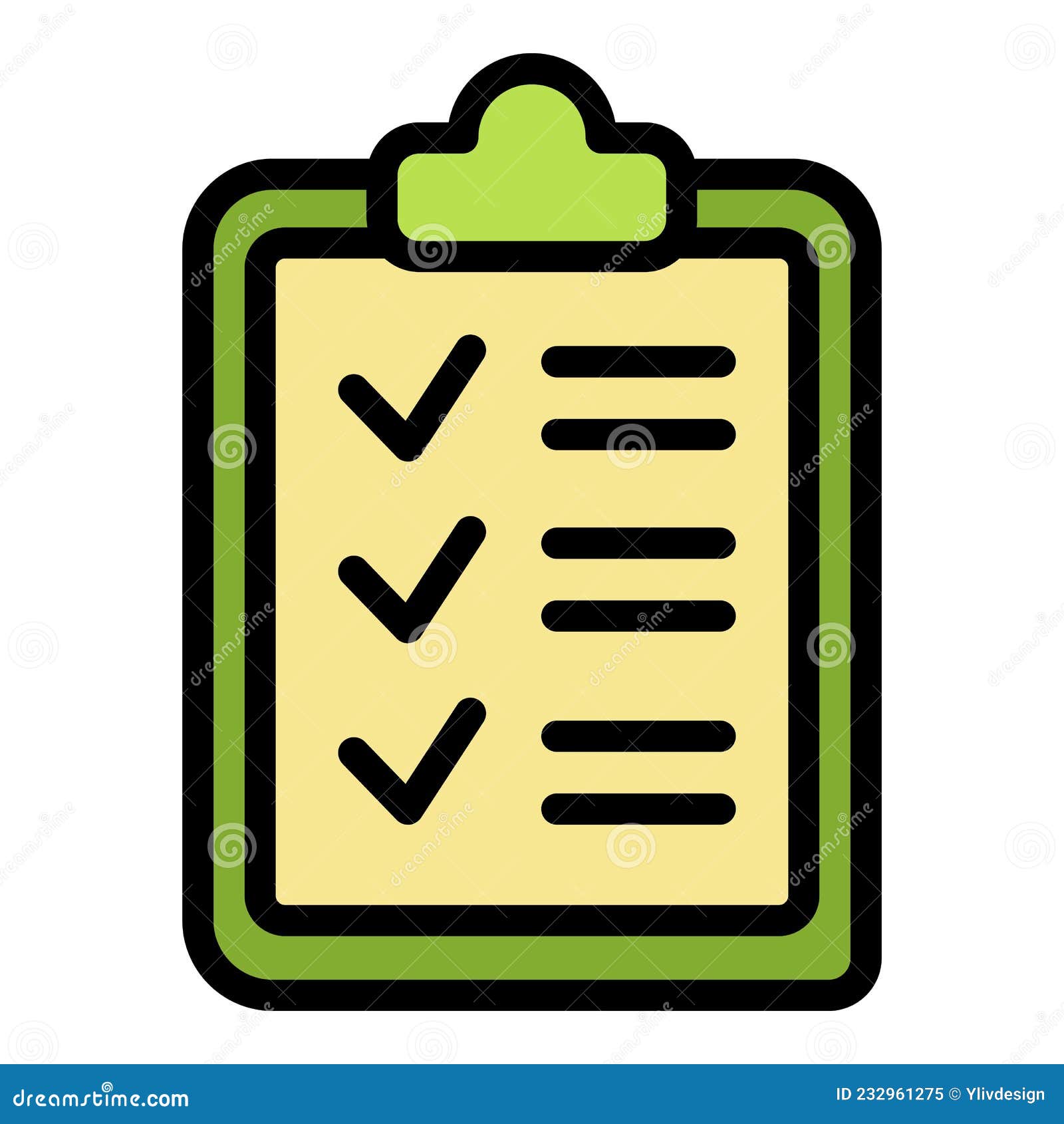 Checklist Board Icon Color Outline Vector Stock Vector - Illustration ...
