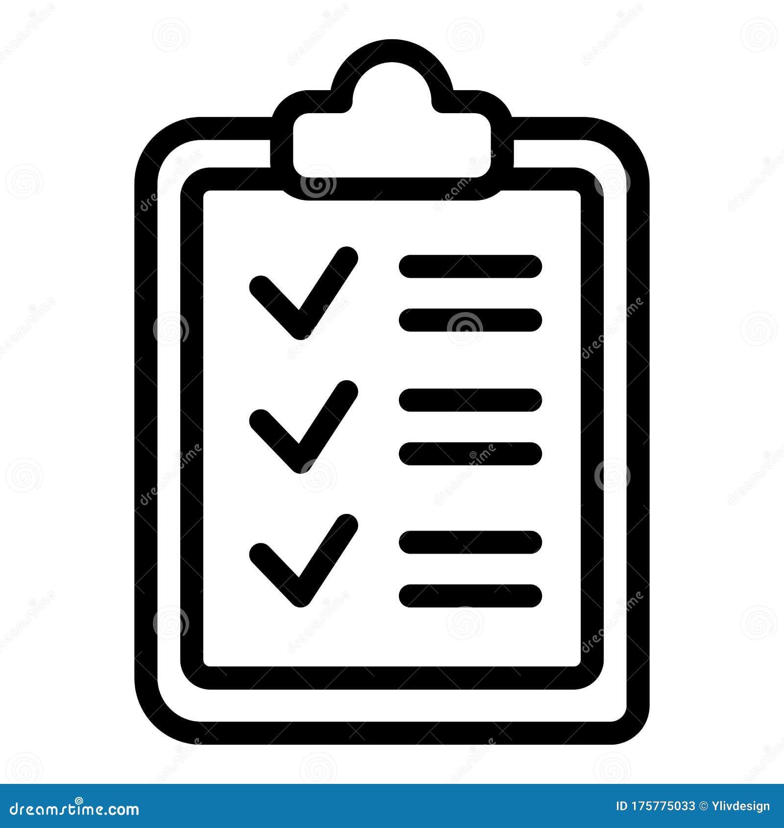 Checklist Board Icon, Outline Style Stock Vector - Illustration of note ...