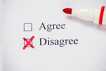 Checklist Box - Agree and Disagree. Check Form Concept Stock Image ...