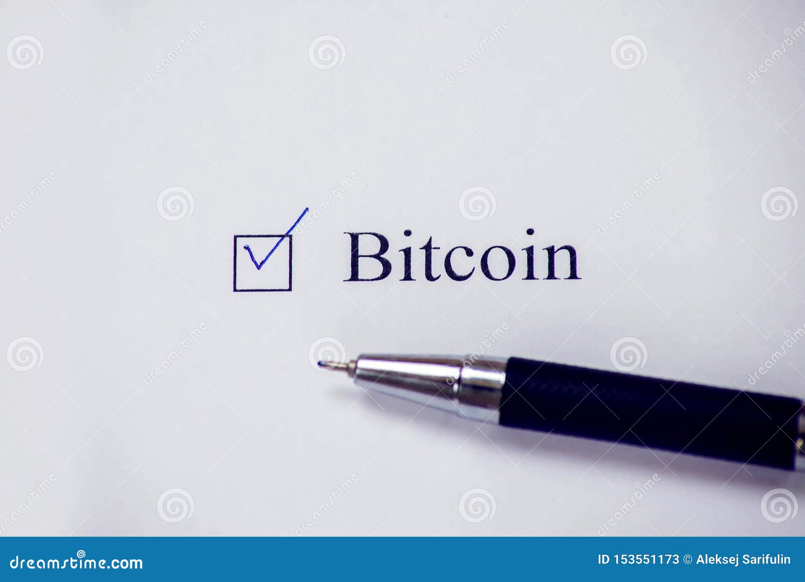 Checklist Box - Bitcoin Word. Check Form and Cryptocurrency Concept ...