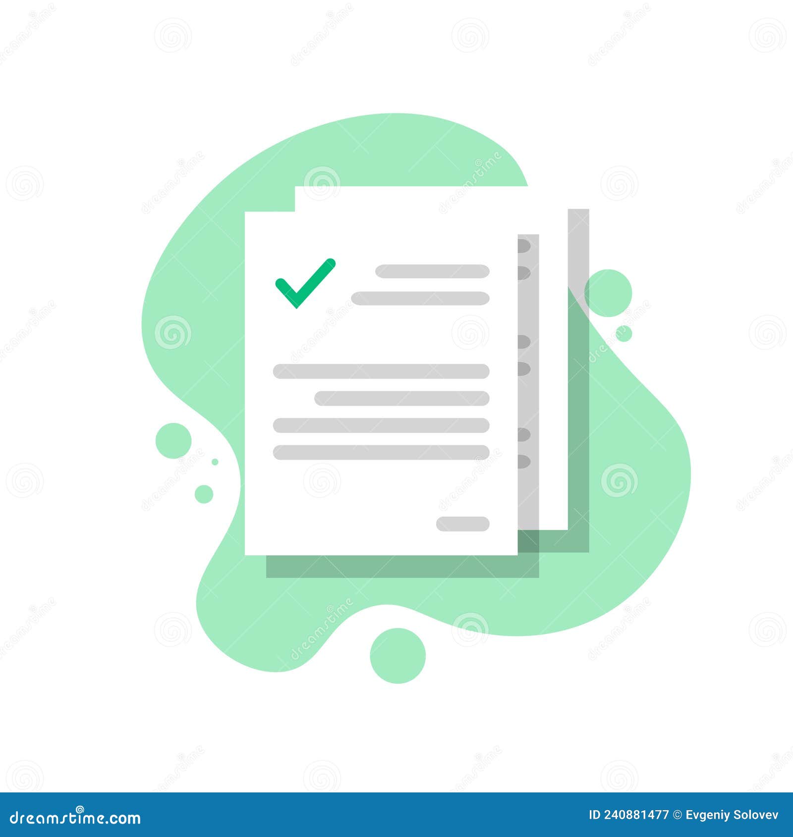 Checklist with Box and Green Label. Check Mark for Assignment or Exam ...