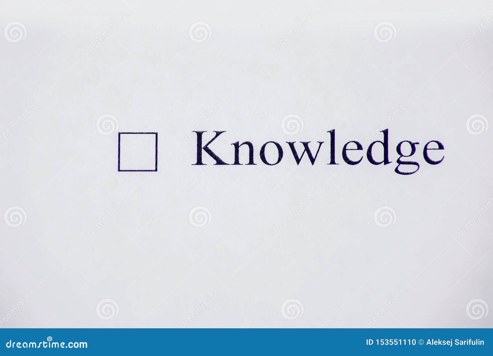 Checklist Box - Knowledge. Check Form Concept Stock Photo - Image of ...