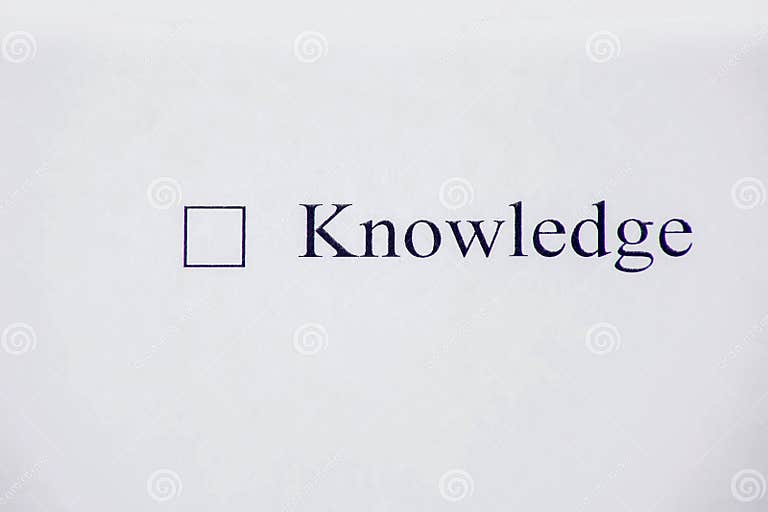 Checklist Box - Knowledge. Check Form Concept Stock Photo - Image of ...