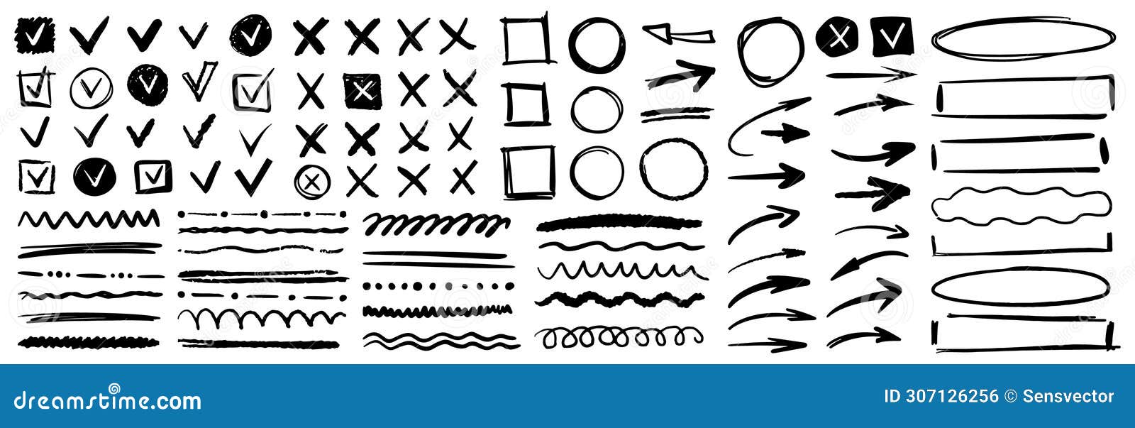 Checklist Boxes and Ticks, Frames Stock Vector - Illustration of tick ...