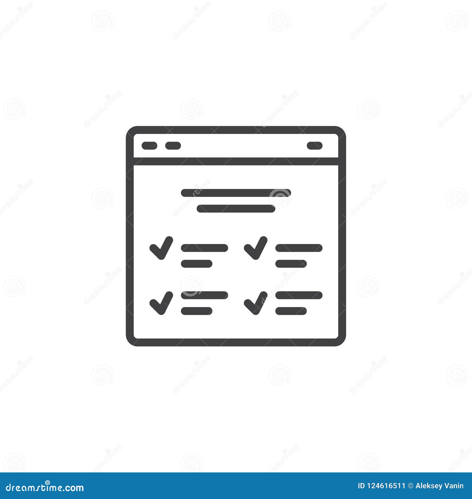 Checklist Browser Window. Check Mark. White Tick On Laptop Screen ...