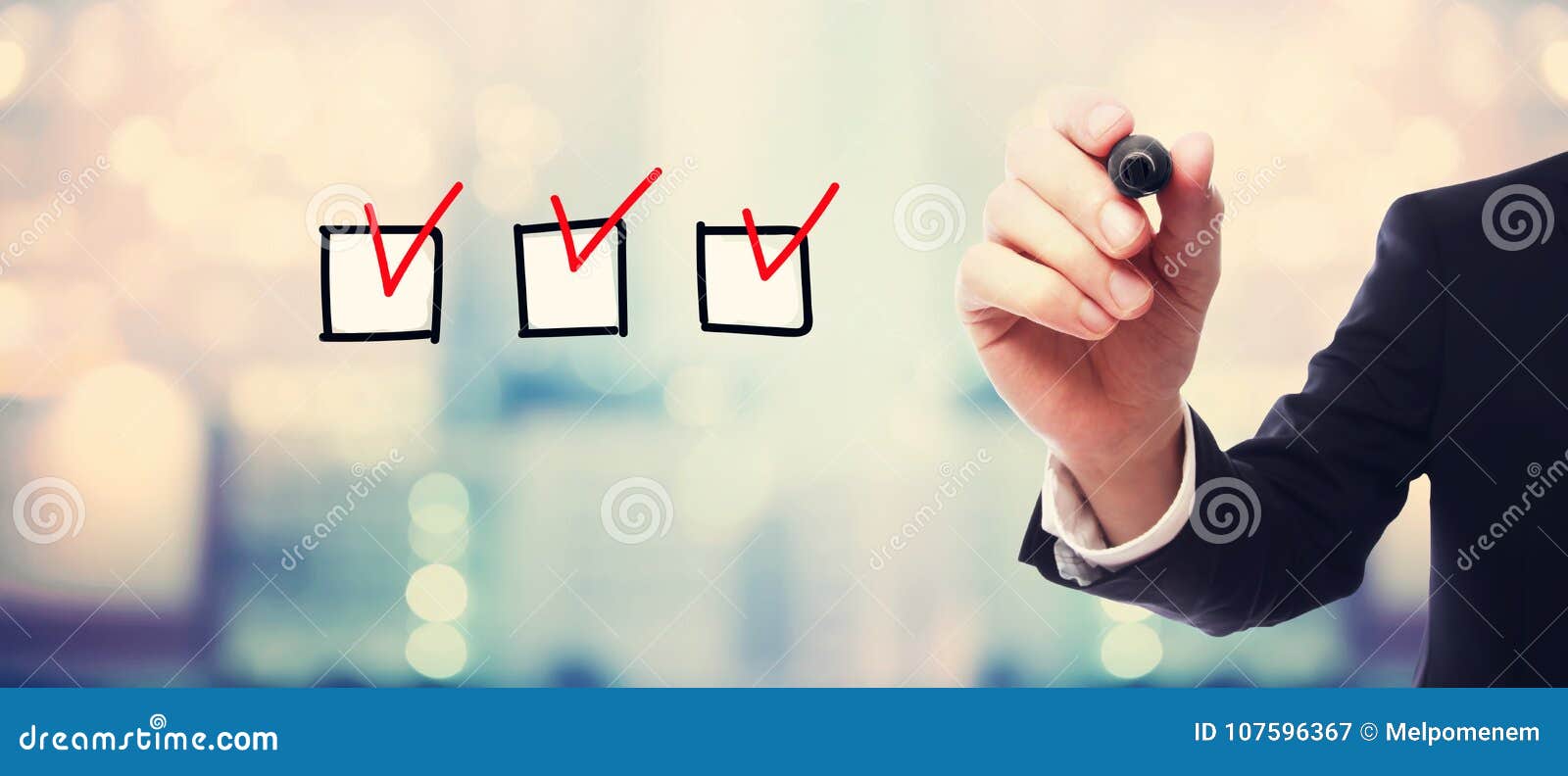 Checklist with businessman stock image. Image of wide - 107596367