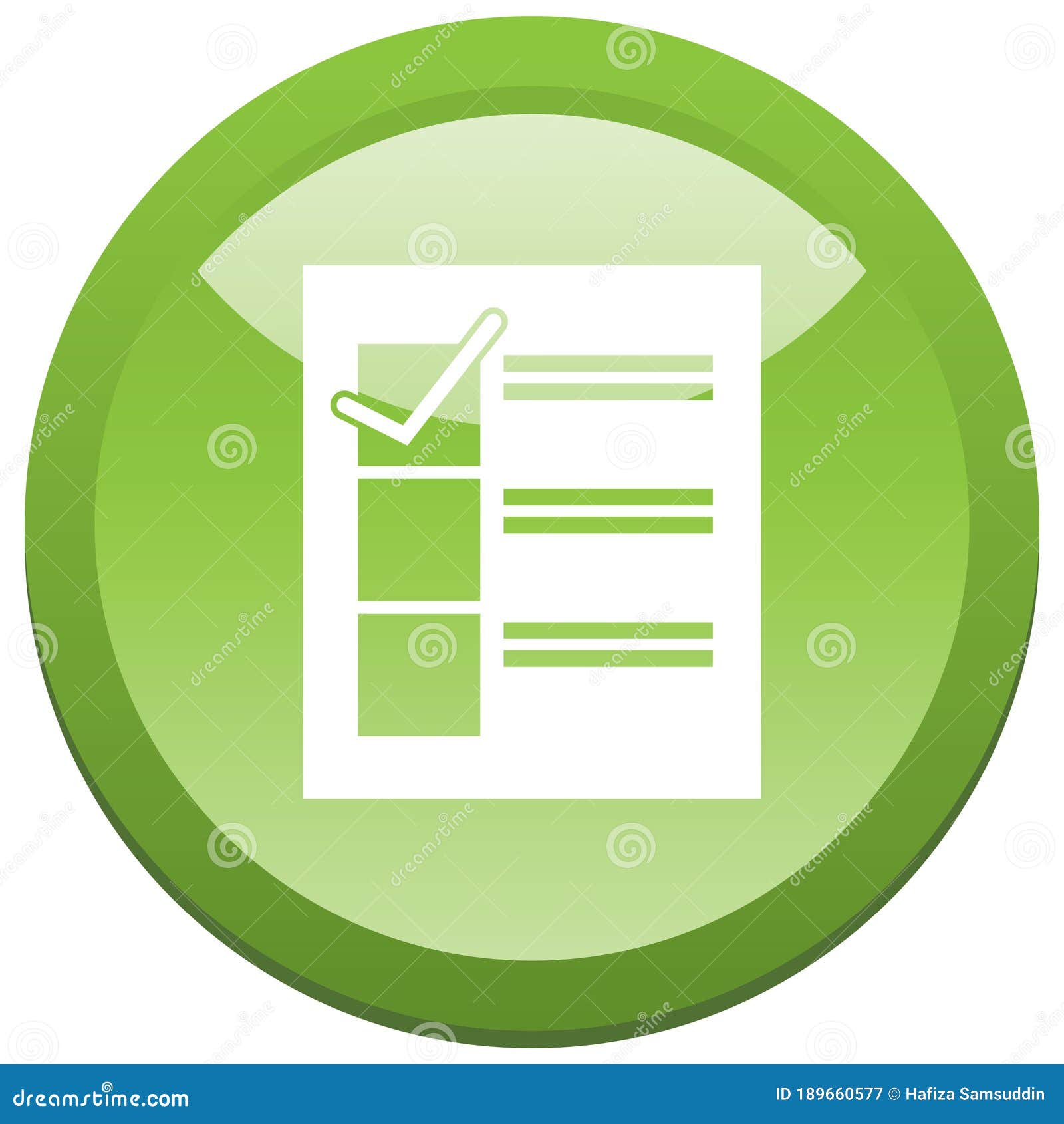 Checklist Button. Vector Illustration Decorative Design Stock Vector ...