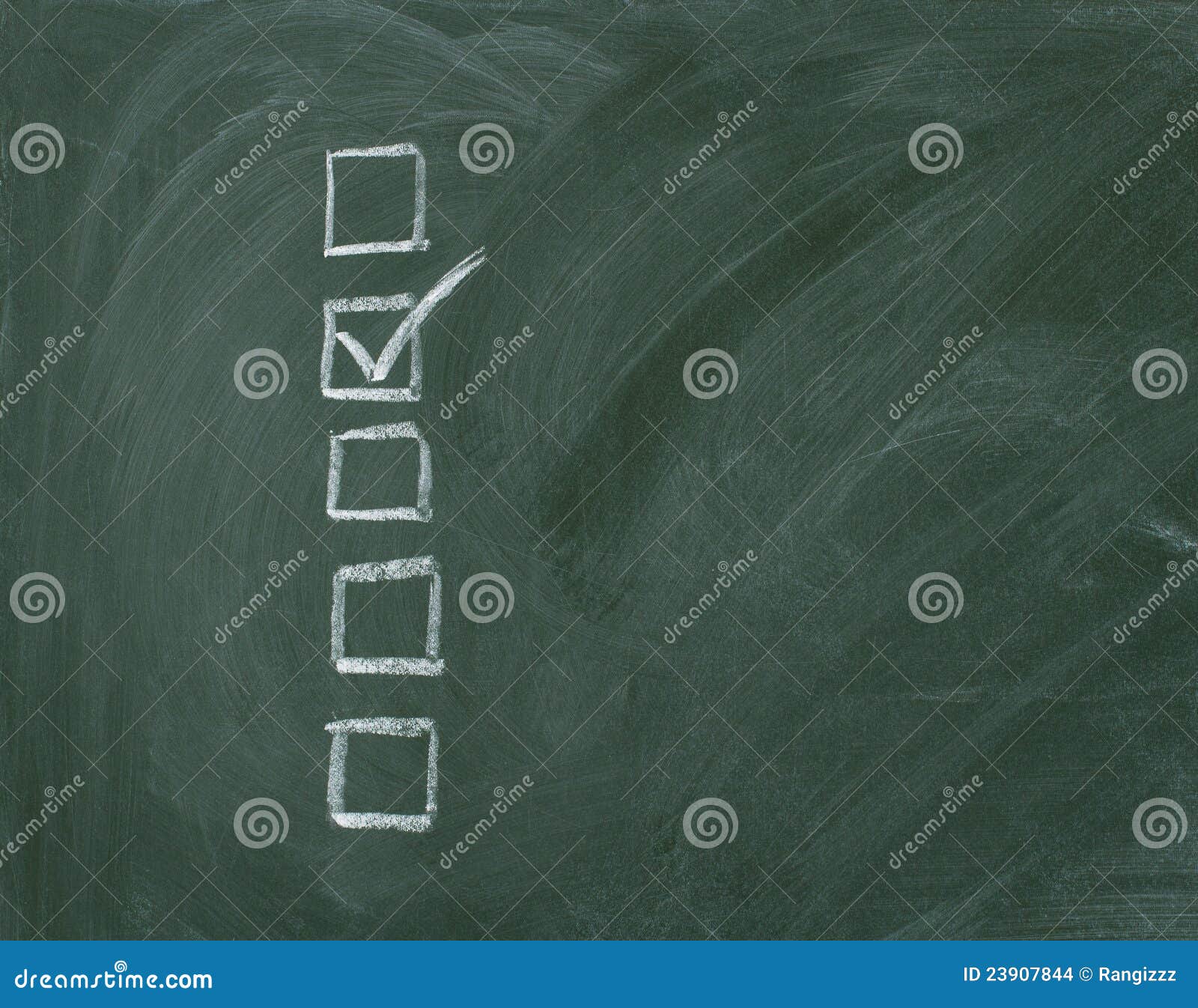 Checklist at the Chalkboard Stock Photo - Image of agreement, meeting ...