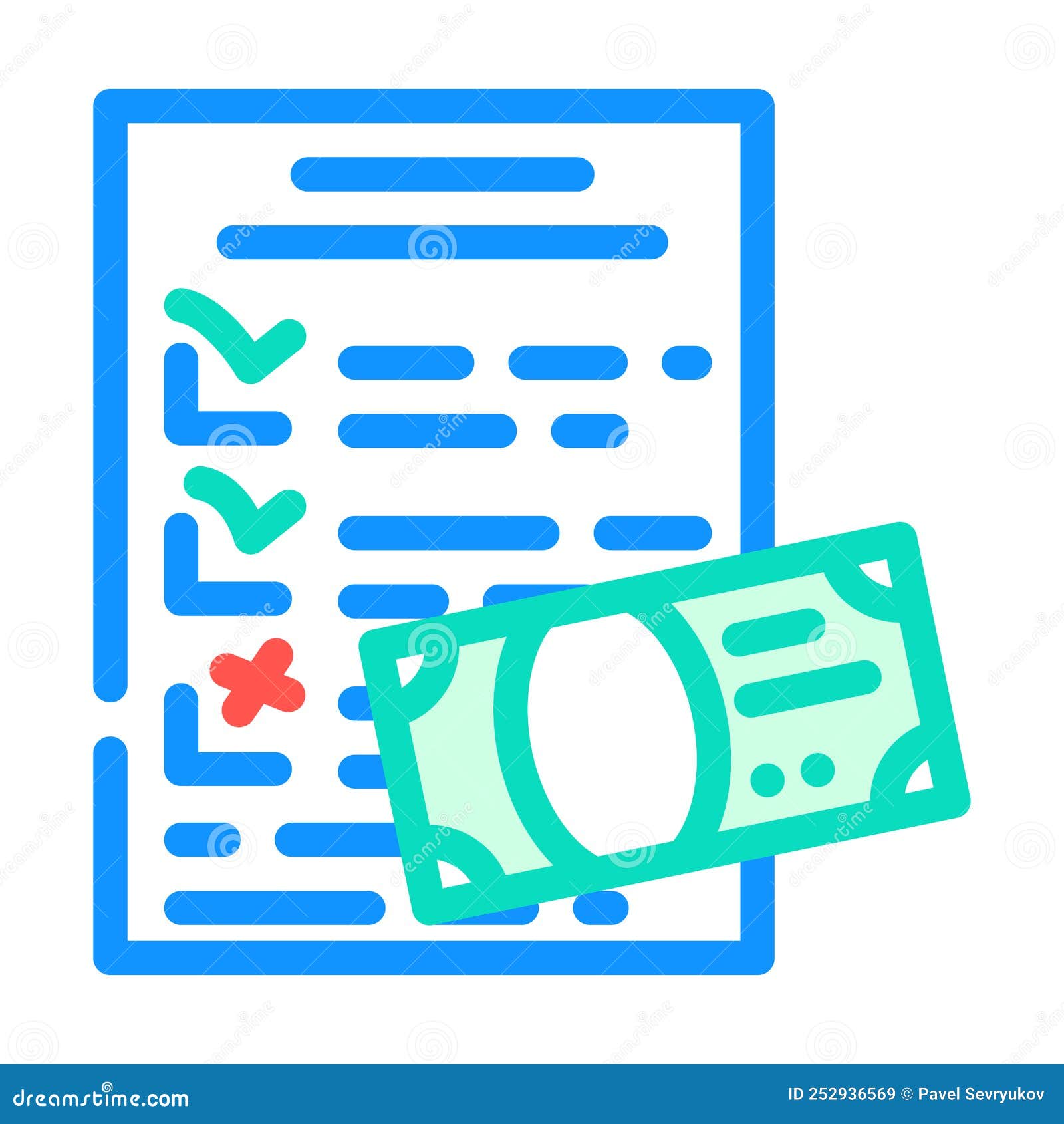 Checklist Check Color Icon Vector Illustration Stock Vector ...