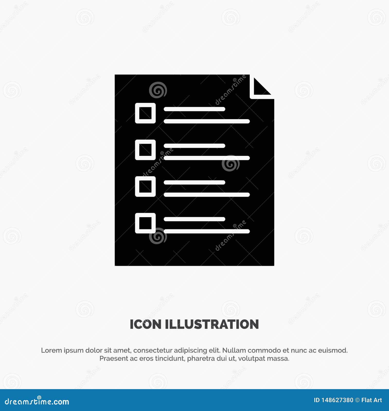 Checklist, Check, File, List, Page, Task, Testing Solid Glyph Icon ...