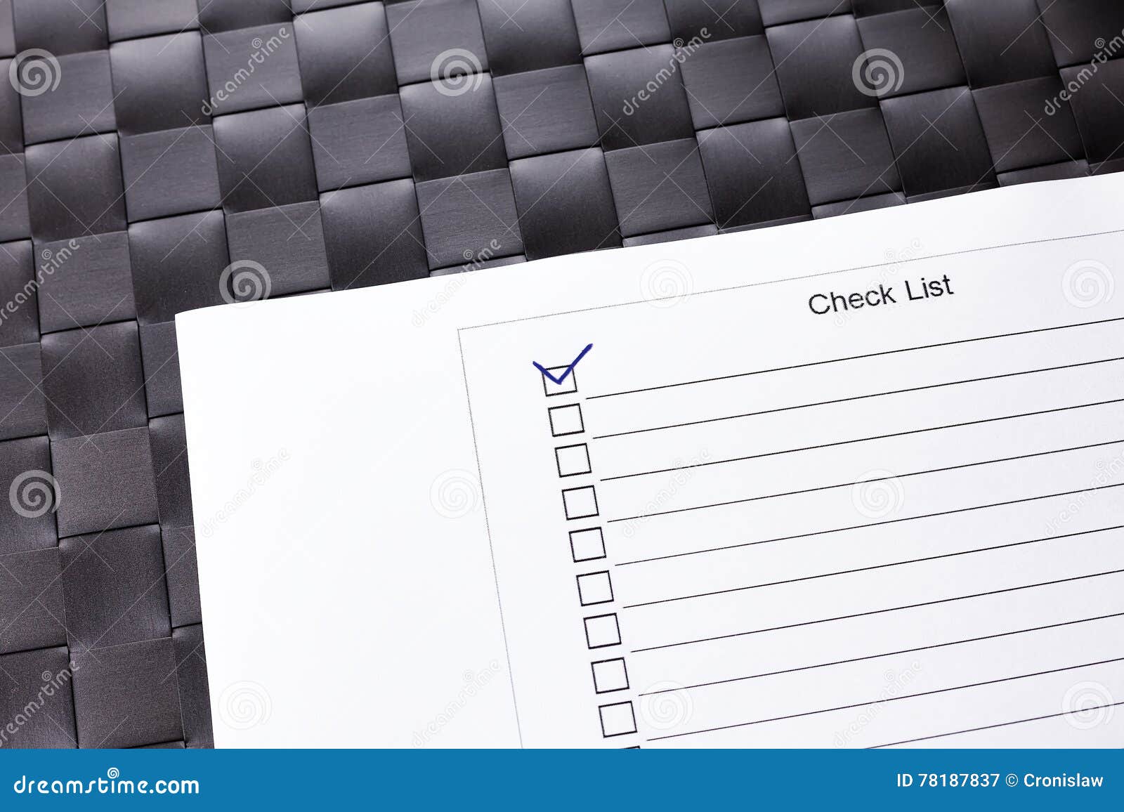Checklist with Check Mark Ticked. Stock Image - Image of ideas ...