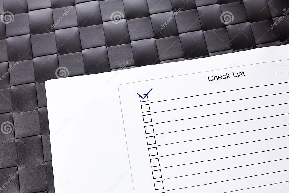 Checklist with Check Mark Ticked. Stock Image - Image of ideas ...