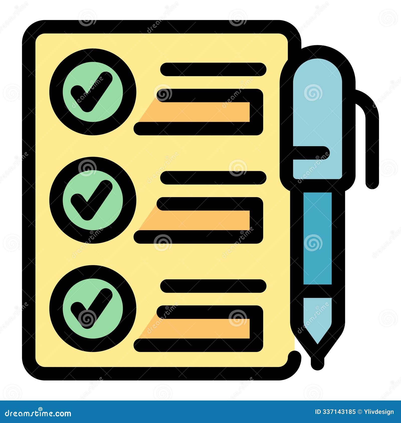 Checklist with Check Marks and Pen for Task Management and Completion ...