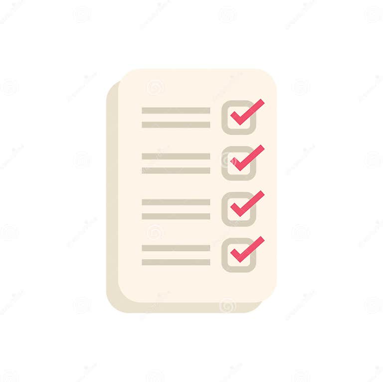 Checklist with Check Marks, Task Completed, To Do List Icon Stock ...