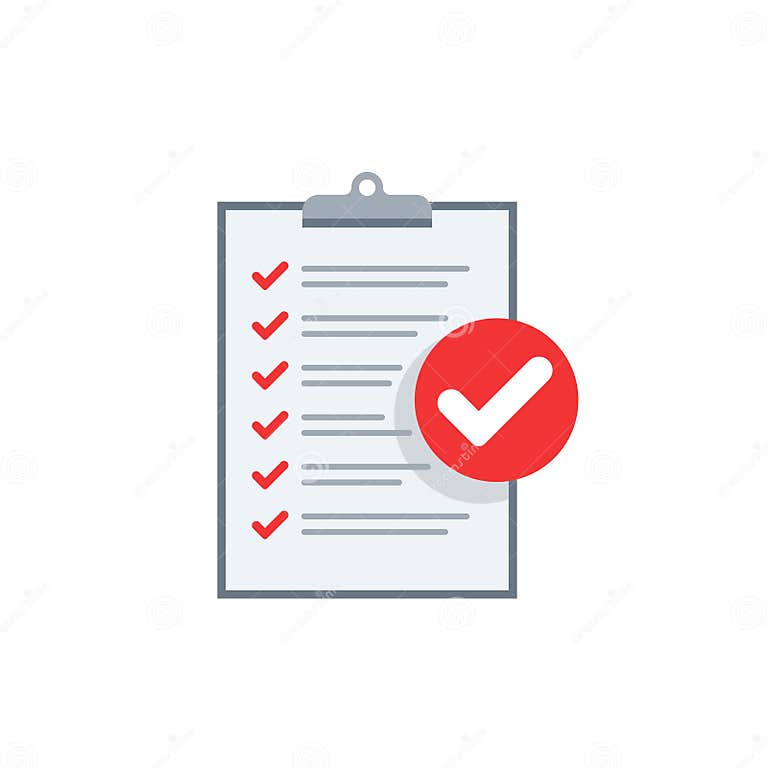 Checklist or checkbox icon stock vector. Illustration of mark - 186722156