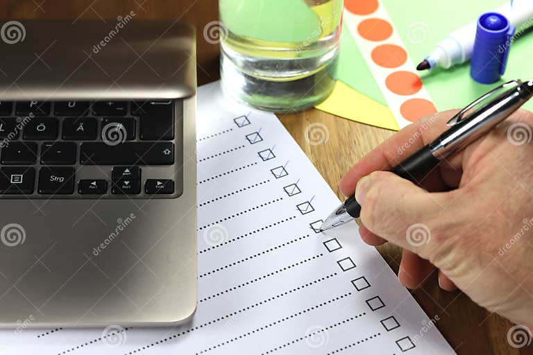 Checklist stock image. Image of finished, control, cunning - 106271783