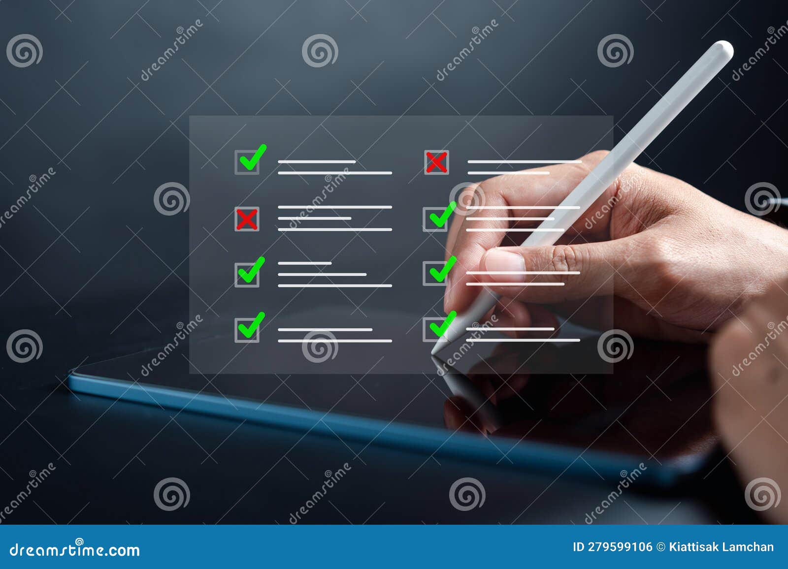 Checklist and Checkmark Approve Quality Management with Quality ...
