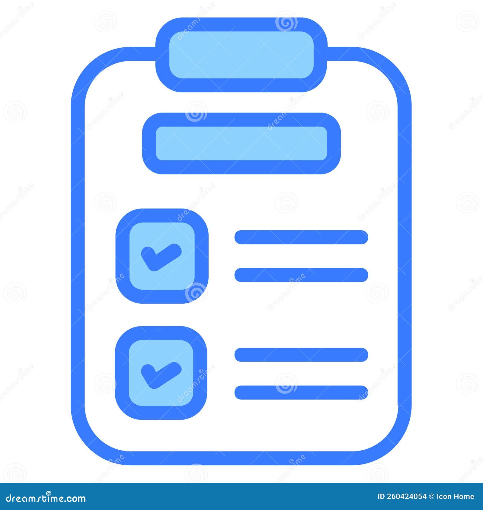 Checklist, Clipboard Blue Out Line Vector Design Stock Vector ...