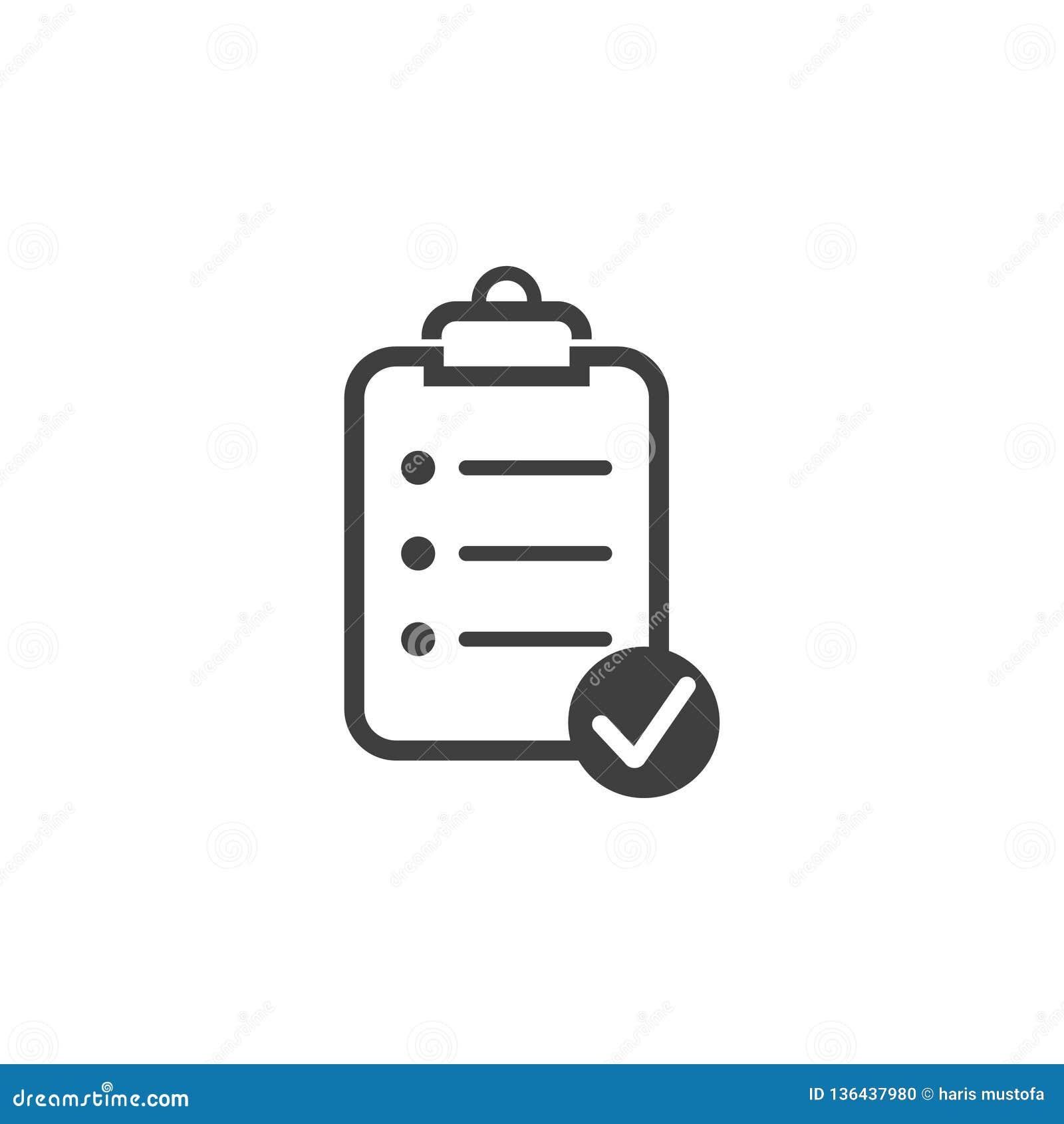 Checklist Clipboard Icon Graphic Design Template Vector Stock Vector ...