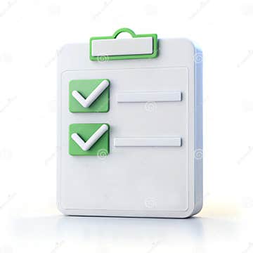 Checklist Clipboard Icon with Green Check Marks Symbolizing Process ...