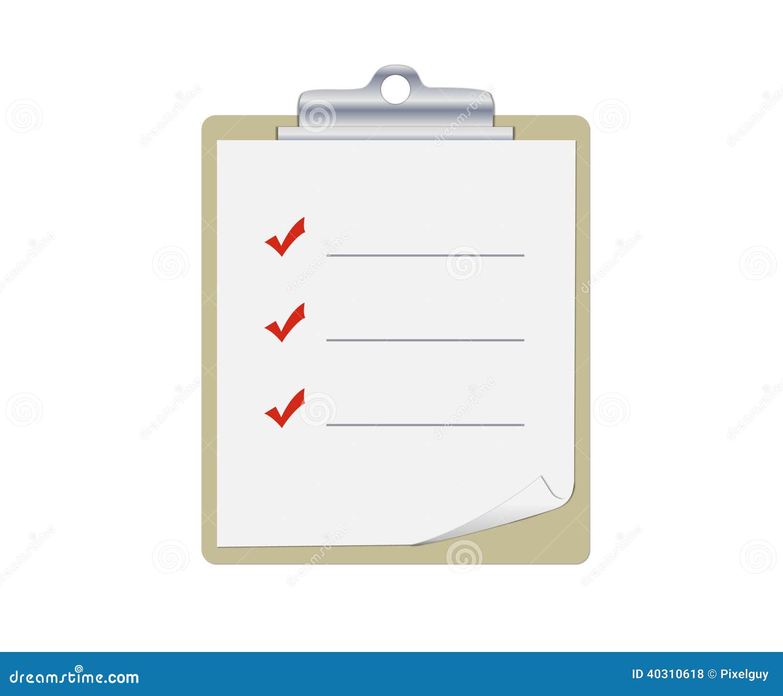 Checklist On Clipboard Royalty-Free Cartoon | CartoonDealer.com #40310618