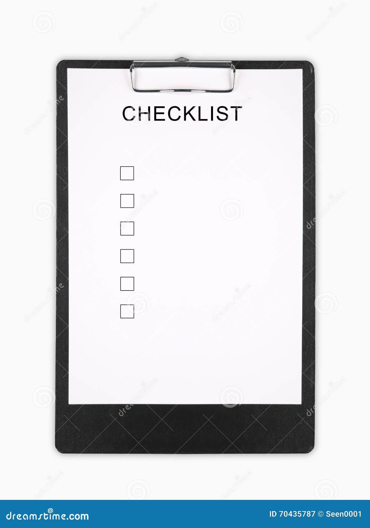 Checklist stock image. Image of note, page, business - 70435787