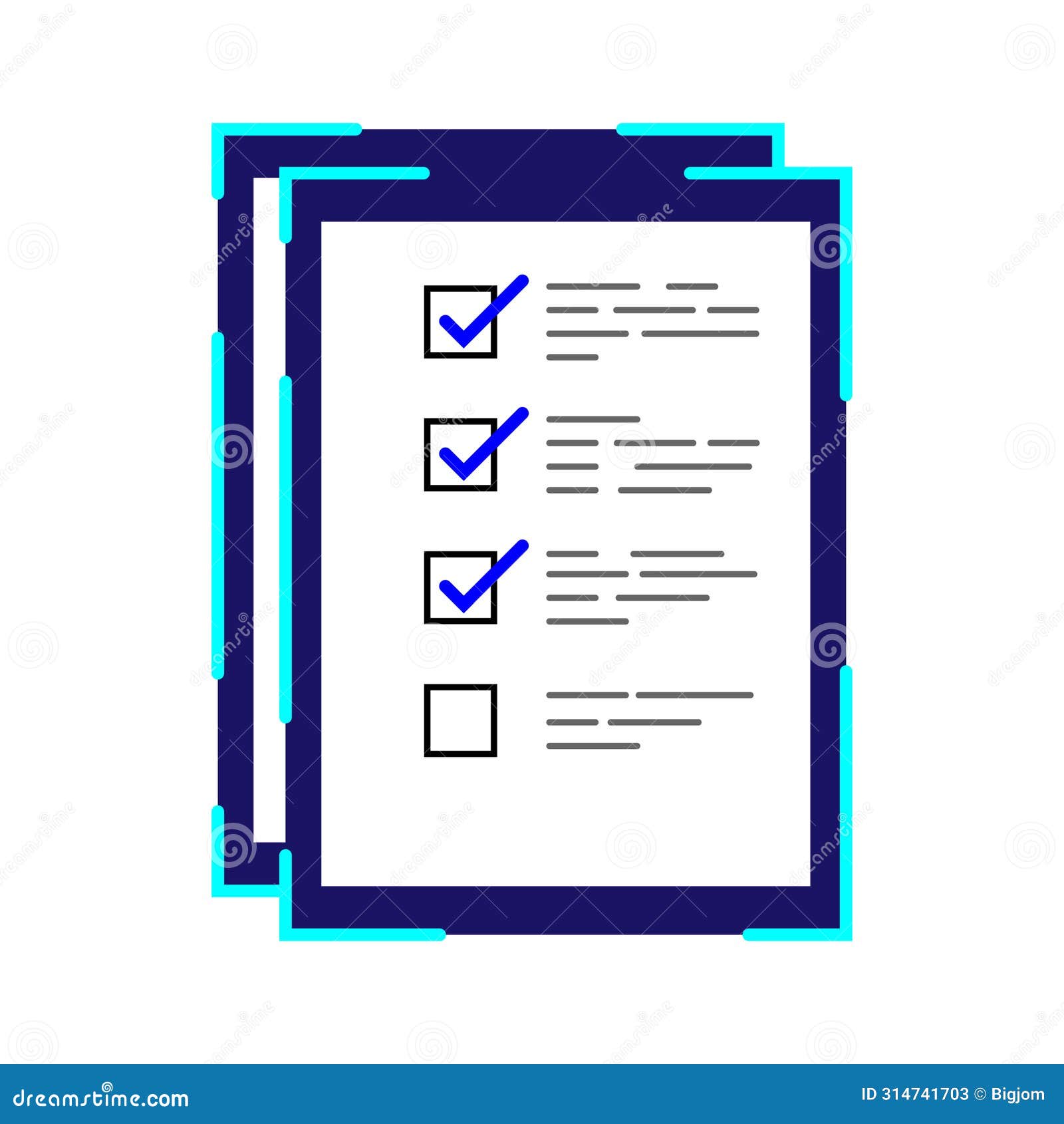 Checklist on Clipboard. Marking Checkmark on Paper Check-list. Filling ...