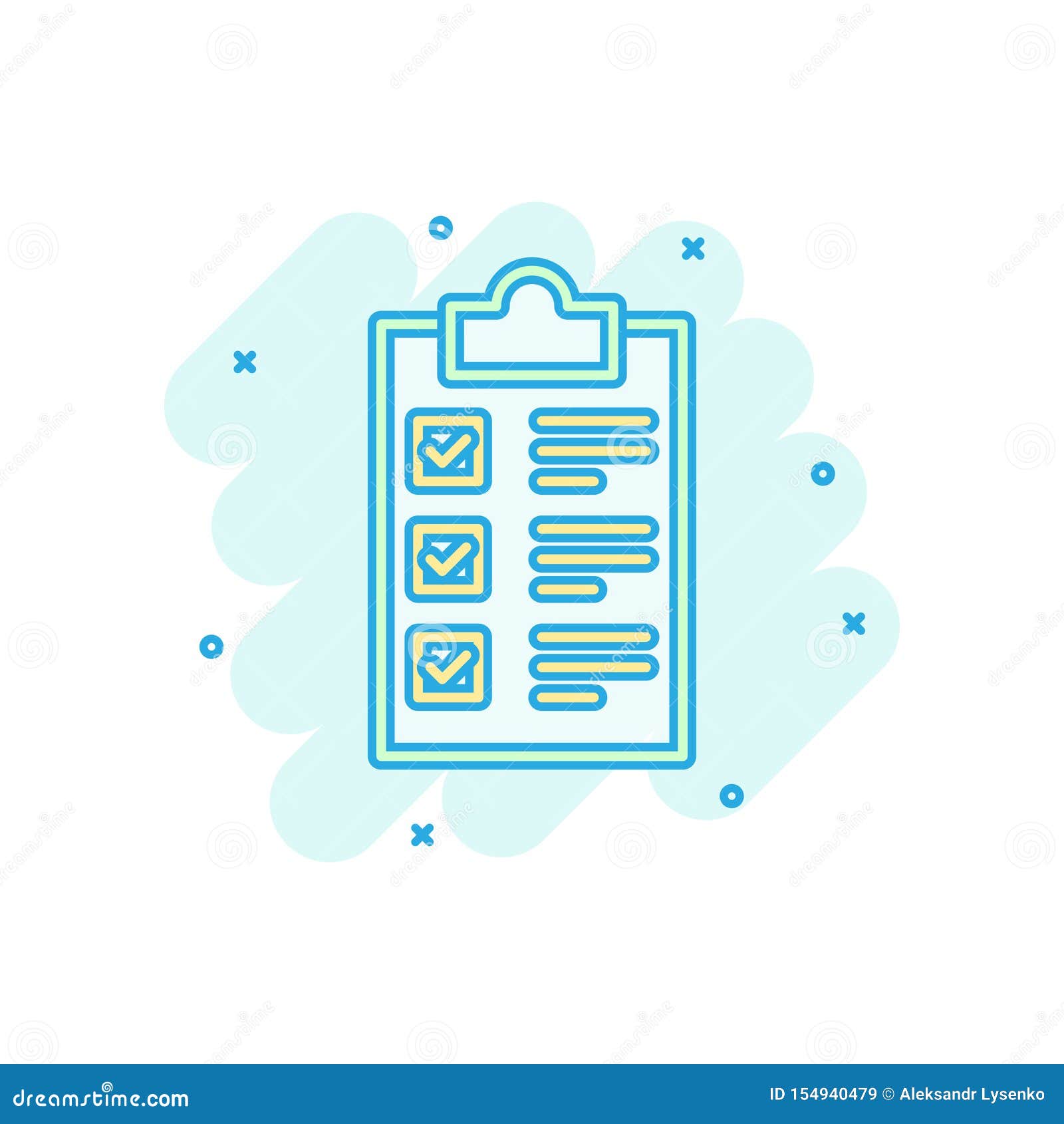 Checklist Clipboard Sign Icon in Comic Style. Document List Vector ... Checklist Clipboard Sign Icon in Comic Style. Document List Vector ...