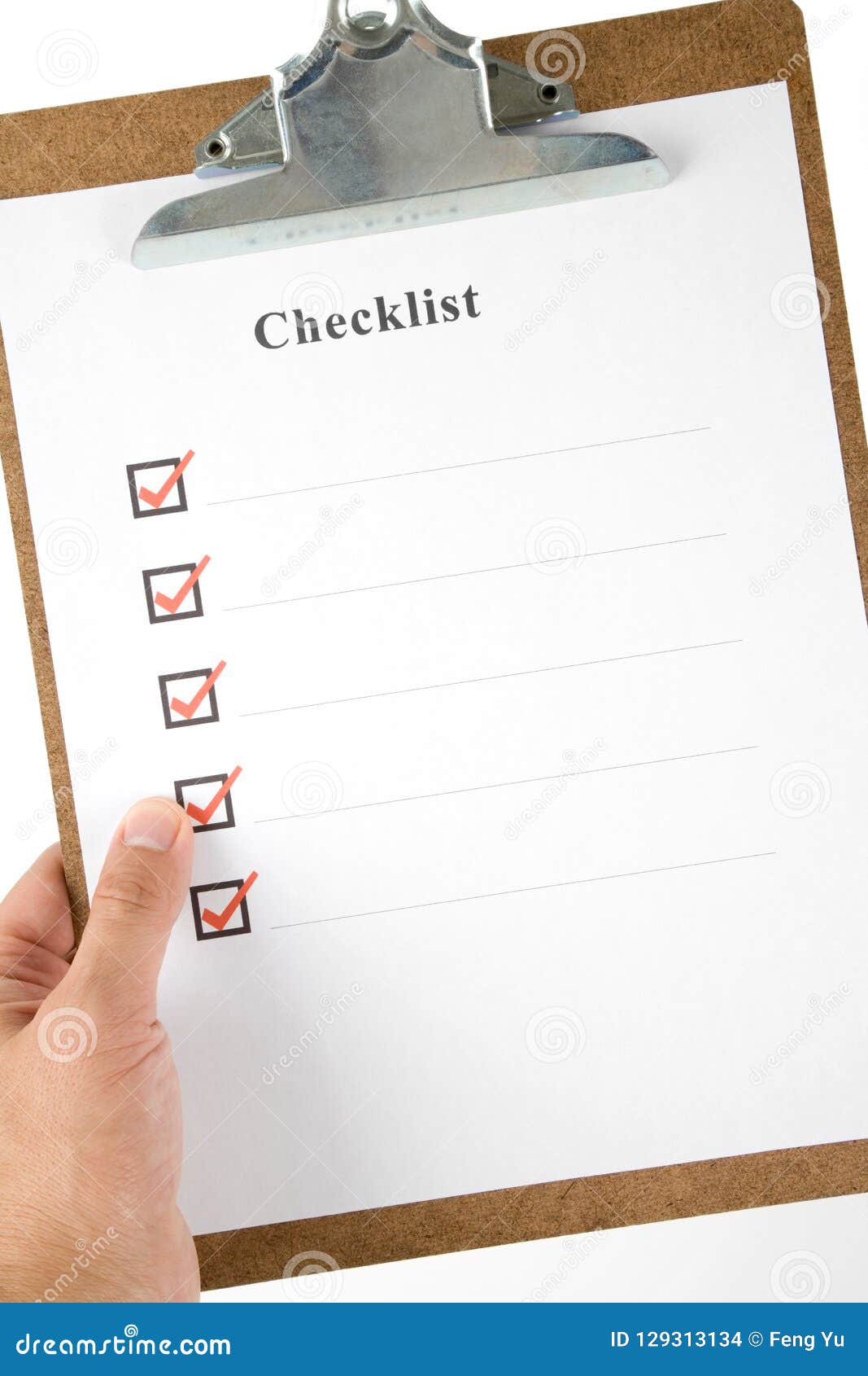 A business Checklist stock photo. Image of space, mark - 129313134