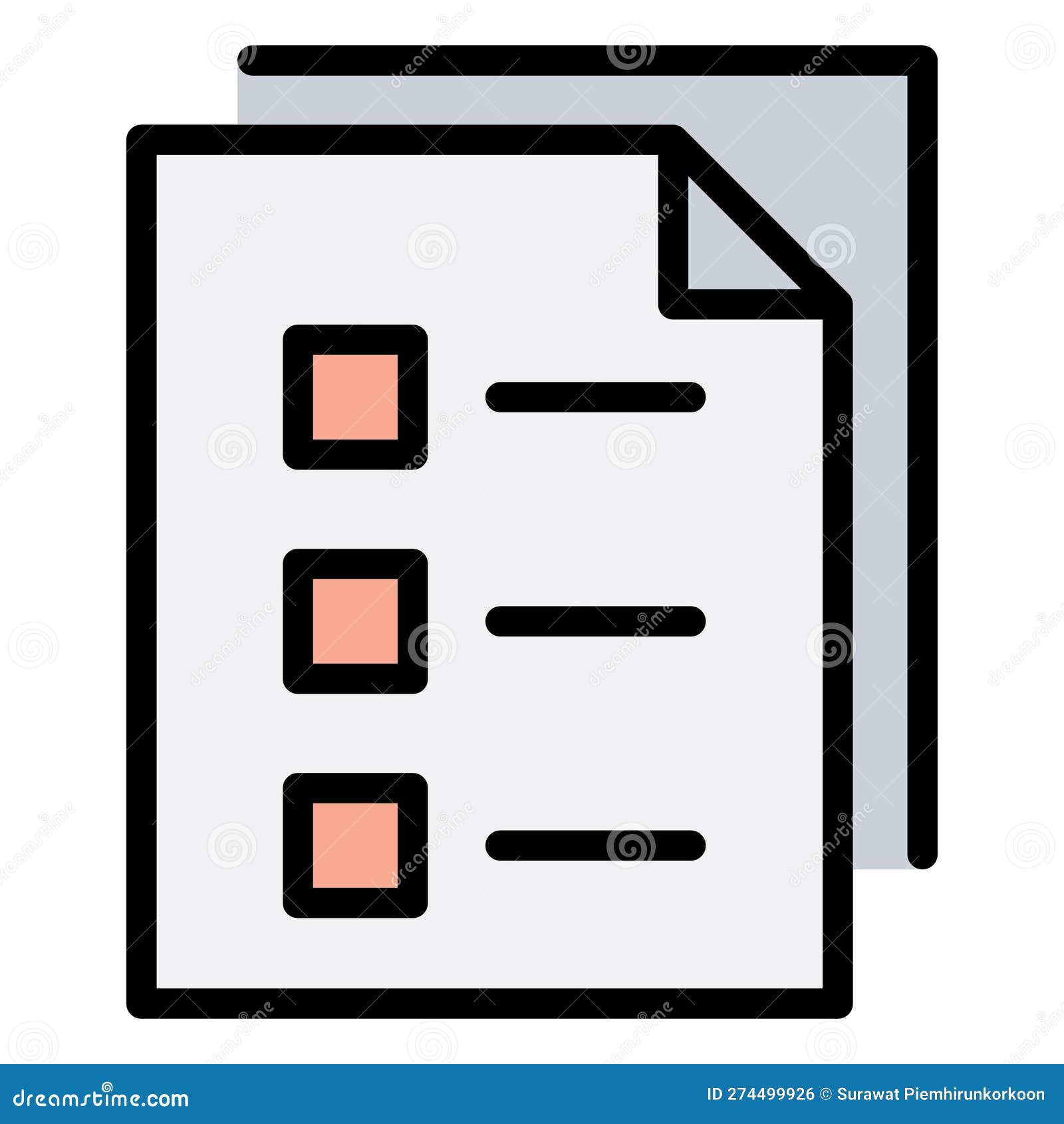 Checklist color line icon stock vector. Illustration of symbol - 274499926